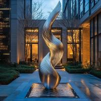 China Hollow Large Abstract Metal Sculpture Garden Landscape Artwork Product Introduction Anti Rust for sale