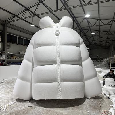 China FRP Giant Down Jacket Landscape Sculpture Commercial Display Prop for sale