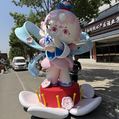 China Chinese Style Cartoon Character Landscape Statue Matte Anti UV for sale