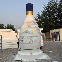 China Giant Wine Bottle Landscape Art Sculpture Commercial Installation for sale