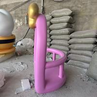 China Amusement Park Outdoor Landscape Sculptures Cartoon Bow Kids Photo Chair Prop for sale