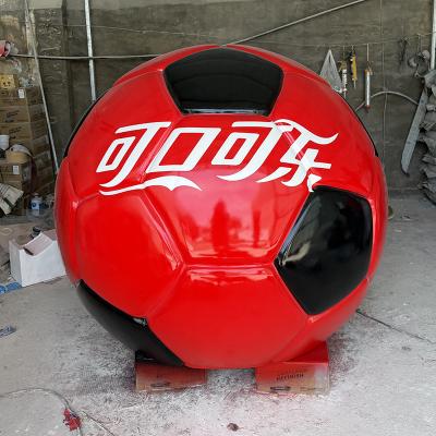China Giant Branded Football Sculpture  FRP + galvanized steel for Exhibition Mall Stadium for sale