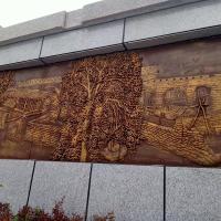 China Outdoor Landscape Garden Wall Mural Sculpture Carved  Antique Painting for sale
