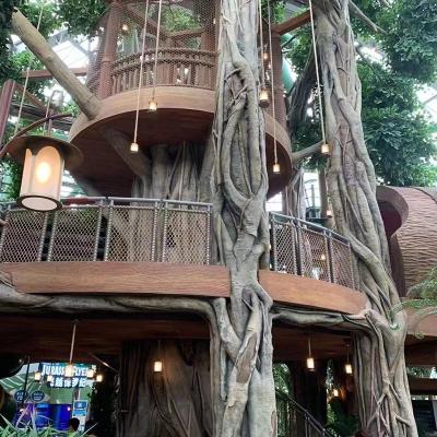 China Custom FRP Simulation Tree House Garden Sculpture Landscape Installation for sale
