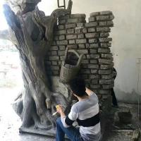 China Theme Park Decorative Garden Decor Statues Tower Model frp sculpture for sale