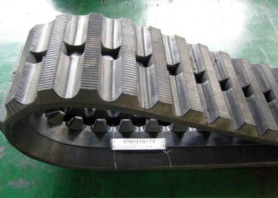 China Black Color 74 Link Dumper Rubber Tracks For Yanmar C50R / Takeuchi TCR50 for sale
