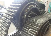China 100mm Pitch Dumper Rubber Tracks Black Color With High Tensile Strength for sale