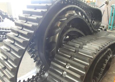 China 100mm Pitch Dumper Rubber Tracks Black Color With High Tensile Strength for sale