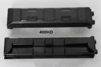 China Replaceable Black Clip On Rubber Track Pads Noise Reduction 400mm Length for sale