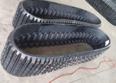 China Black Track Loader Rubber Tracks 42 Link Lightweight 380 X 102 X 42mm for sale