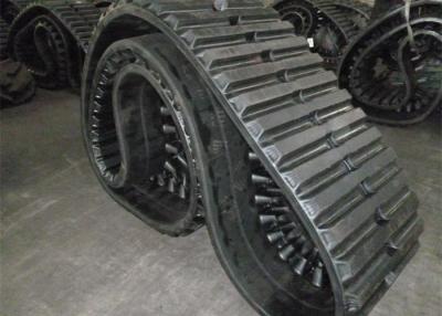 China Dumper Construction Equipment Replacement Rubber Tracks 800 * 125 * 80mm for sale
