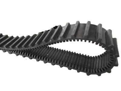 China Black Toy Rubber Tracks Width 96 Pitch 12.55 Links 50 For Robot / Wheelchair for sale