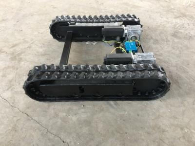 China Adjustable Size Rubber Track Undercarriage Chassis For Small Machine Black Color for sale