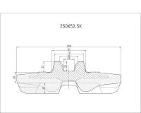 China 250mm Wide Excavator Rubber Tracks Excavator Spare Parts Low Noise for sale