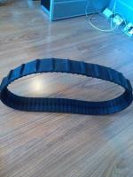 China 60mm Wide Robot Rubber Tracks Length 1080mm Black Color for sale