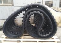 China Black Width 700mm Dumper Rubber Track 125mm Pitch 78 Link for sale