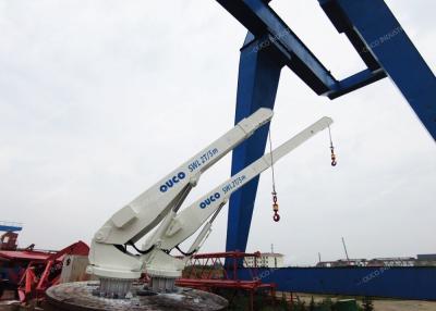 China 2t 5m White Small Barge Crane Telescopic Boom Type for sale