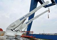 China OUCO 2 Ton 5 Meter Yacht Hydraulic Stiff Boom Crane 12m/min Hoisting Speed for sale