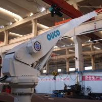 China 2T 5m Telescopic Boom Marine Crane for Yacht Dinghy Handling 360 Rotation for sale
