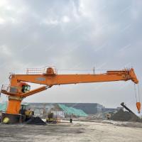 China 5T 37M Telescopic Boom Offshore Crane Hydraulic Luffing 360 Rotation AHC for sale