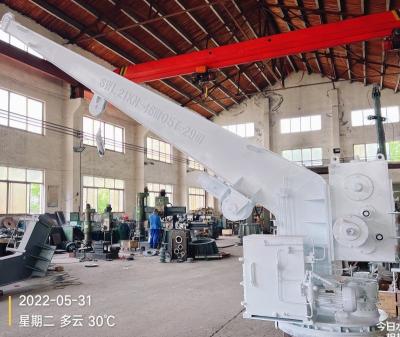 China 1-5 Ton Marine Deck Davit Crane with Electric Winch 8m Reach for sale