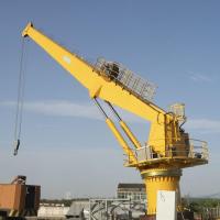China OUCO Stiff Boom Electric Hydraulic Marine Crane 5t 10m Max Working Radius 380V 50Hz for sale