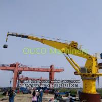 China Customizable Marine Davit Crane 1.5t 10m Heave Compensation for Ship Deck for sale