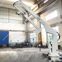 China Electro Hydraulic Knuckle Boom Marine Davit Crane 2T8M 27KW 360 Degree Rotation for sale