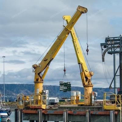 China Marine Stiff Boom Crane 0.5-20m/min Speed 20-50m Span Cargo Lifting Deck Crane for sale