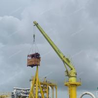 China Marine Stiff Boom Crane 0.5-20m/min Speed 20-50m Span Cargo Lifting Deck Crane for sale