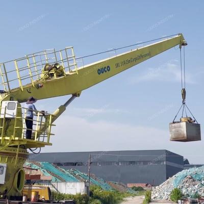 China CE / ISO Certified Marine Stiff Boom Crane With Cabin / Remote Control for sale