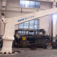 China Boat Deck Crane With Limit Switch / Overload Protection Device Level 4 - 6 Sea State for sale