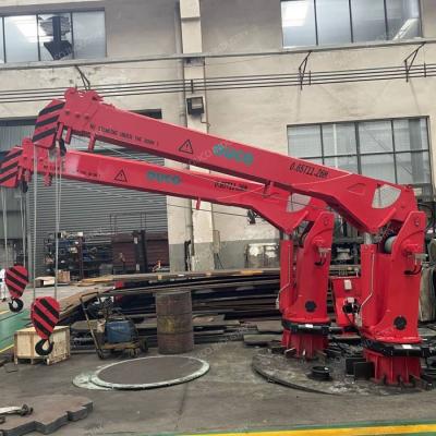 China 0.65T 11.26M Small Telescopic Marine Crane Heat Freeze Proof for Fishing Boat for sale