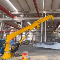 China 0.5T 15M Marine Telescopic Boom Crane CCS Certified 360° Full Slewing for Offshore Support Vessel for sale