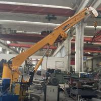 China 0.5T 15M Marine Telescopic Boom Crane CCS Certified 360° Full Slewing for Offshore Support Vessel for sale