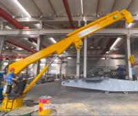 China 0.5T 15M Marine Telescopic Boom Crane CCS Certified 360° Full Slewing for Offshore Support Vessel for sale