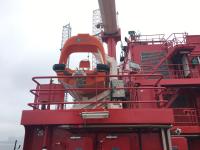 China Single Arm Lifeboat and Rescue Boat Davit Crane for Floating Platforms SOLAS 10kN for sale