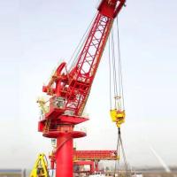 China Fixed Type Port Cargo Crane 360 Degree Slewing Harbor Pedestal Crane 10t 16m for sale