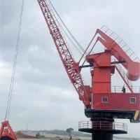China Fixed Type Port Cargo Crane 360 Degree Slewing Harbor Pedestal Crane 10t 16m for sale