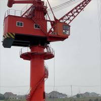 China Fixed Type Port Cargo Crane 360 Degree Slewing Harbor Pedestal Crane 10t 16m for sale