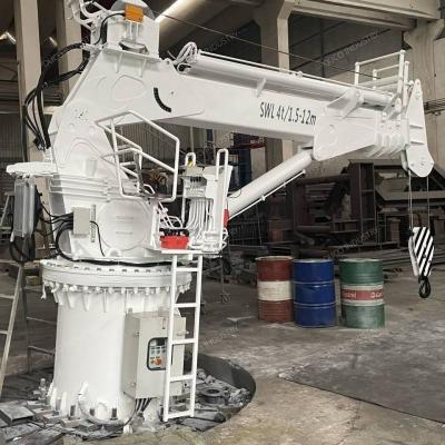 China 4T 12M Small Telescopic Boom Crane for Shipping Boat Custom Design 360 Rotation for sale