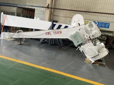 China 15 KN Hydraulic Slewing Arm Davit Crane for sale