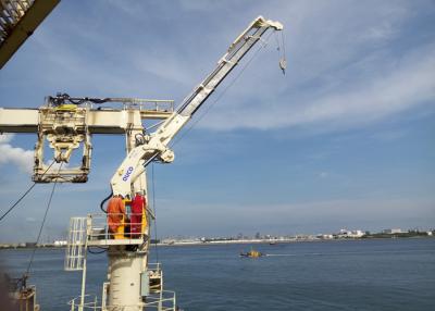 China 2.5T 22M Folding Boom Marine Crane High Reliability Offshore Shipboard Crane for sale