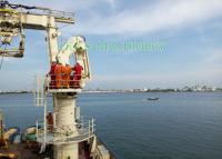 China 2.5T 22M Folding Boom Marine Crane High Reliability Offshore Shipboard Crane for sale