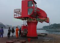 China OUCO 5T 20M Offshore Pedestal Jib Crane Folding Boom Compact Design 55KW for sale