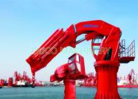 China OUCO 5T 20M Offshore Pedestal Jib Crane Folding Boom Compact Design 55KW for sale