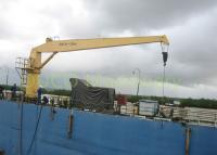 China 5t Marine Stiff Boom Crane Hydraulic Remote Control 13.5m Working Radius 415V for sale