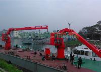 China Red Folding Jib Crane High Durability Impact Resistance Overload Protection for sale