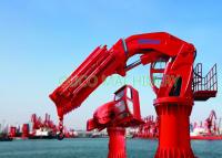 China OUCO 5T20M Hydraulic Folding Telescopic Knuckle Boom Marine Deck Crane for sale