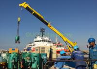 China OUCO 1T30M Hydraulic Telescopic Boom Marine Pedestal Crane 45kW for sale